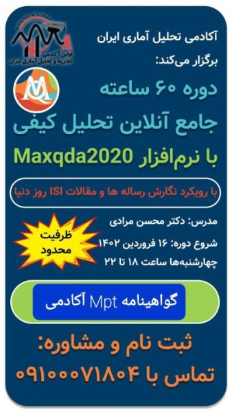 دوره ۶۰ ساعته جامع آنلاین*تحلیل کیفی*با نرم افزار Maxqda2020 بارویکرد نگارش رساله ها و مقالات ...